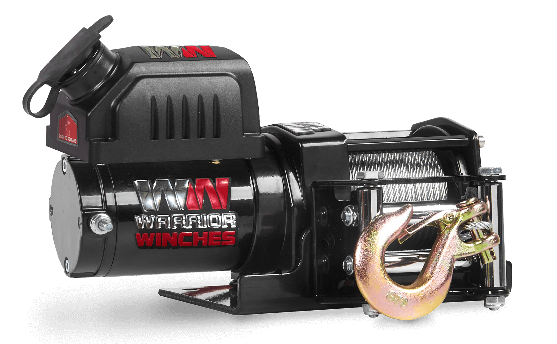 Warrior Ninja 2000lb Winch 24v Steel Rope | Warrior Winches